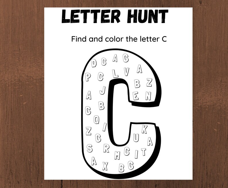 Letter Hunt, Preschool Games, Alphabet Games, Alphabet Activity - Etsy
