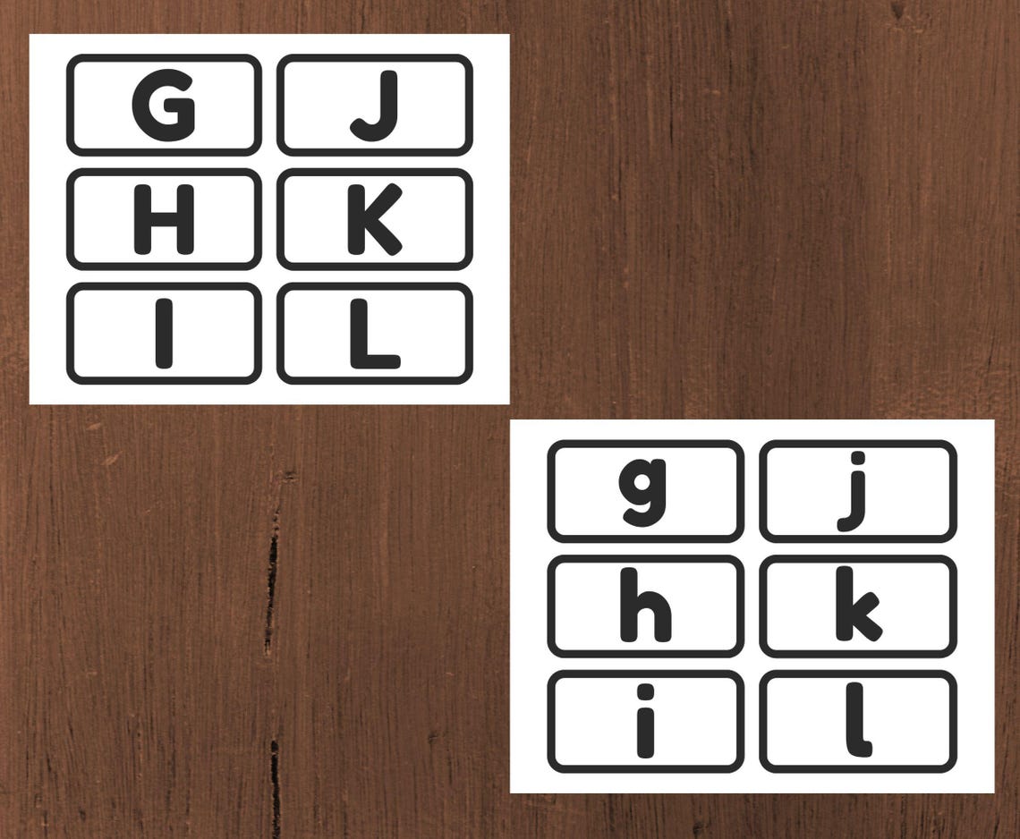 26 Printable Uppercase and Lowercase Alphabet Flashcards. Preschool ...