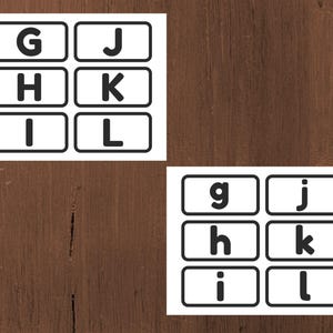 26 Printable Uppercase and Lowercase Alphabet Flashcards. Preschool ...