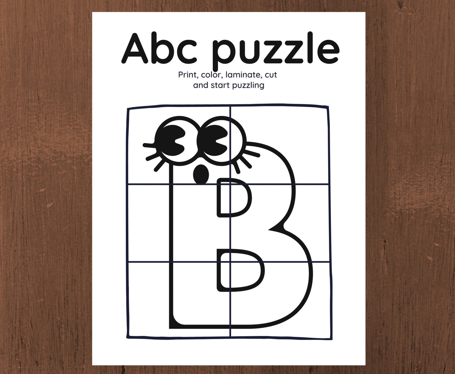 Printable Alphabet Puzzle , Letter Matching Cards, Letter Recognition ...