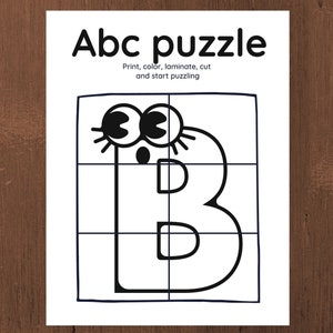 Printable Alphabet Puzzle , Letter Matching Cards, Letter Recognition ...