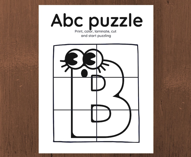 Printable Alphabet Puzzle , Letter Matching Cards, Letter Recognition ...