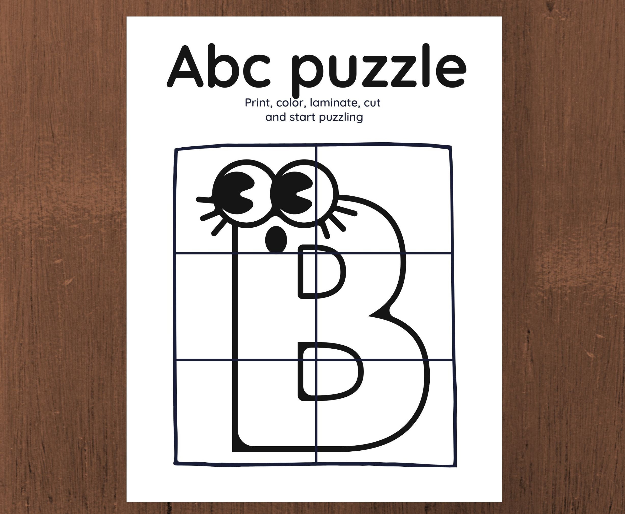 Printable Alphabet Puzzle , Letter Matching Cards, Letter Recognition ...