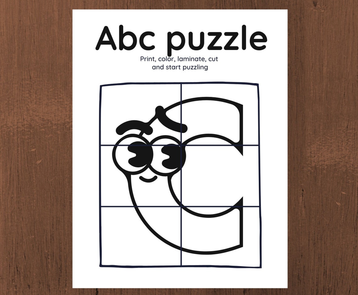 Printable Alphabet Puzzle , Letter Matching Cards, Letter Recognition ...