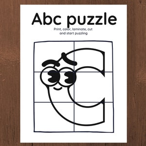 Printable Alphabet Puzzle , Letter Matching Cards, Letter Recognition ...