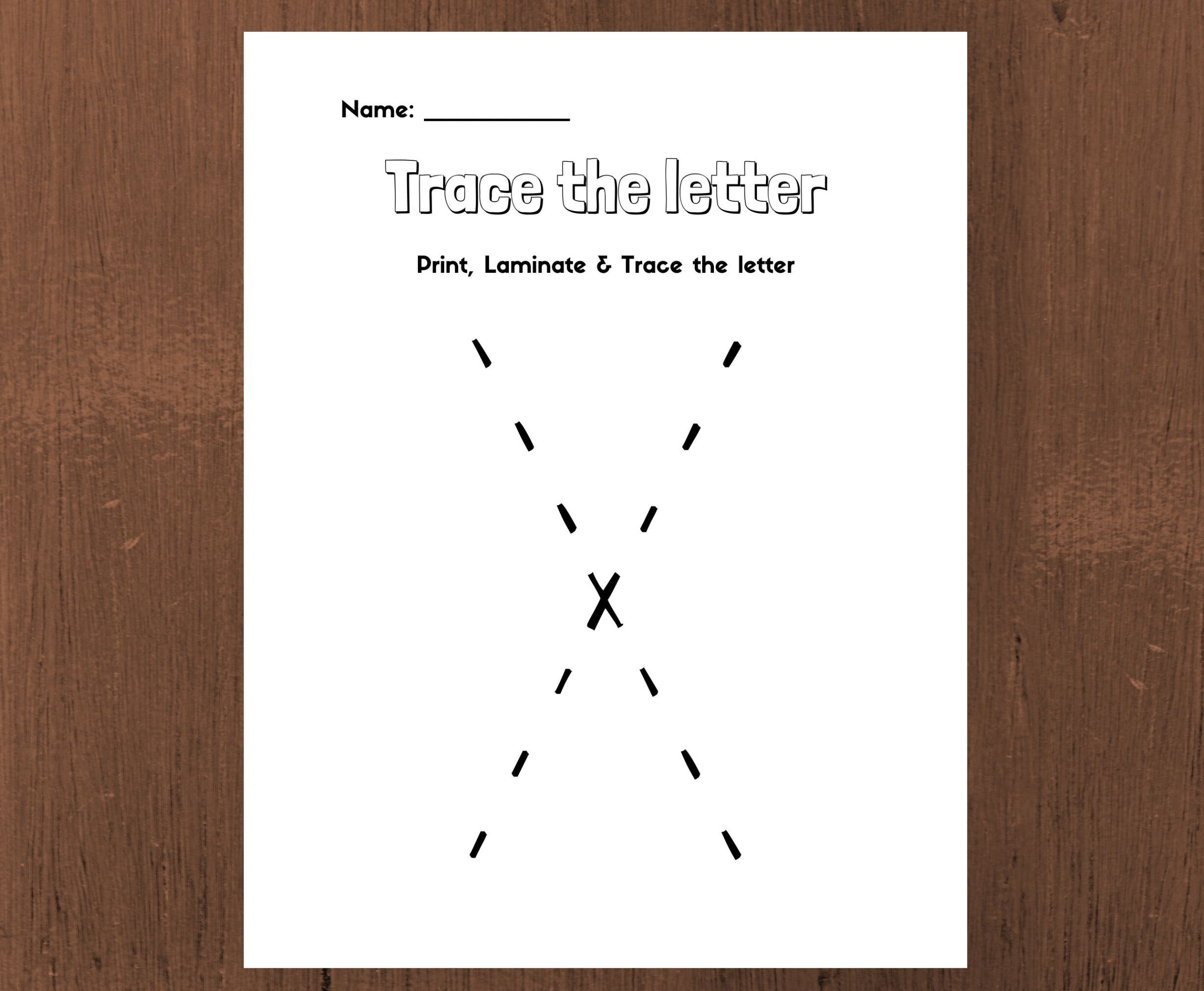 26 Printable Trace the Alphabet Worksheets. Preschool-kdg Phonics. - Etsy