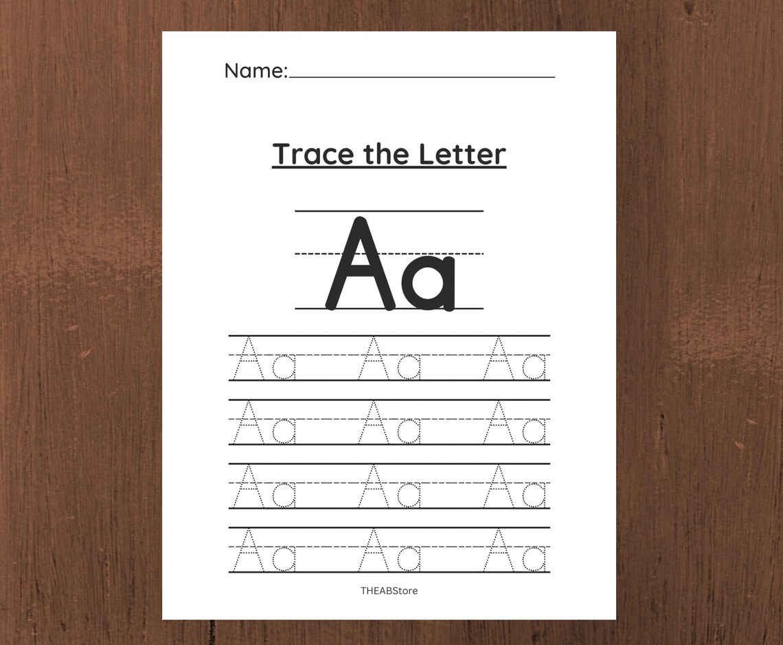 26 Printable Trace the Alphabet Worksheets. Preschool-kdg Phonics,26 ...