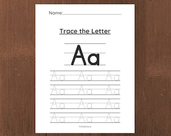 26 Printable Trace the Alphabet Worksheets. Preschool-kdg - Etsy