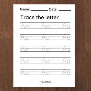 26 Printable Trace the Alphabet Worksheets. Preschool-kdg Phonics - Etsy