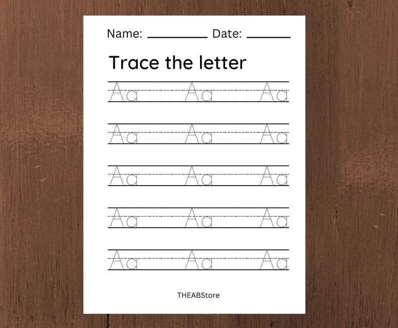 26 Printable Trace the Alphabet Worksheets. Preschool-kdg Phonics - Etsy