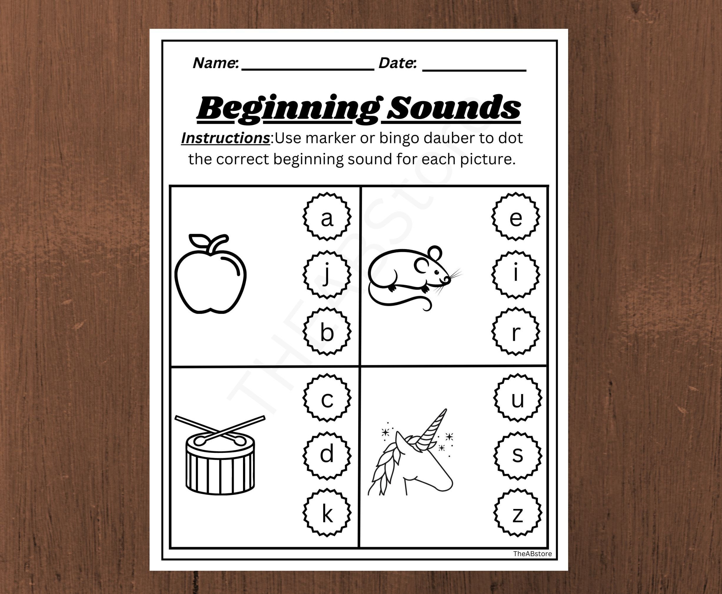20 Printable Beginning Sounds Worksheets. Preschool-1st Grade Phonics ...