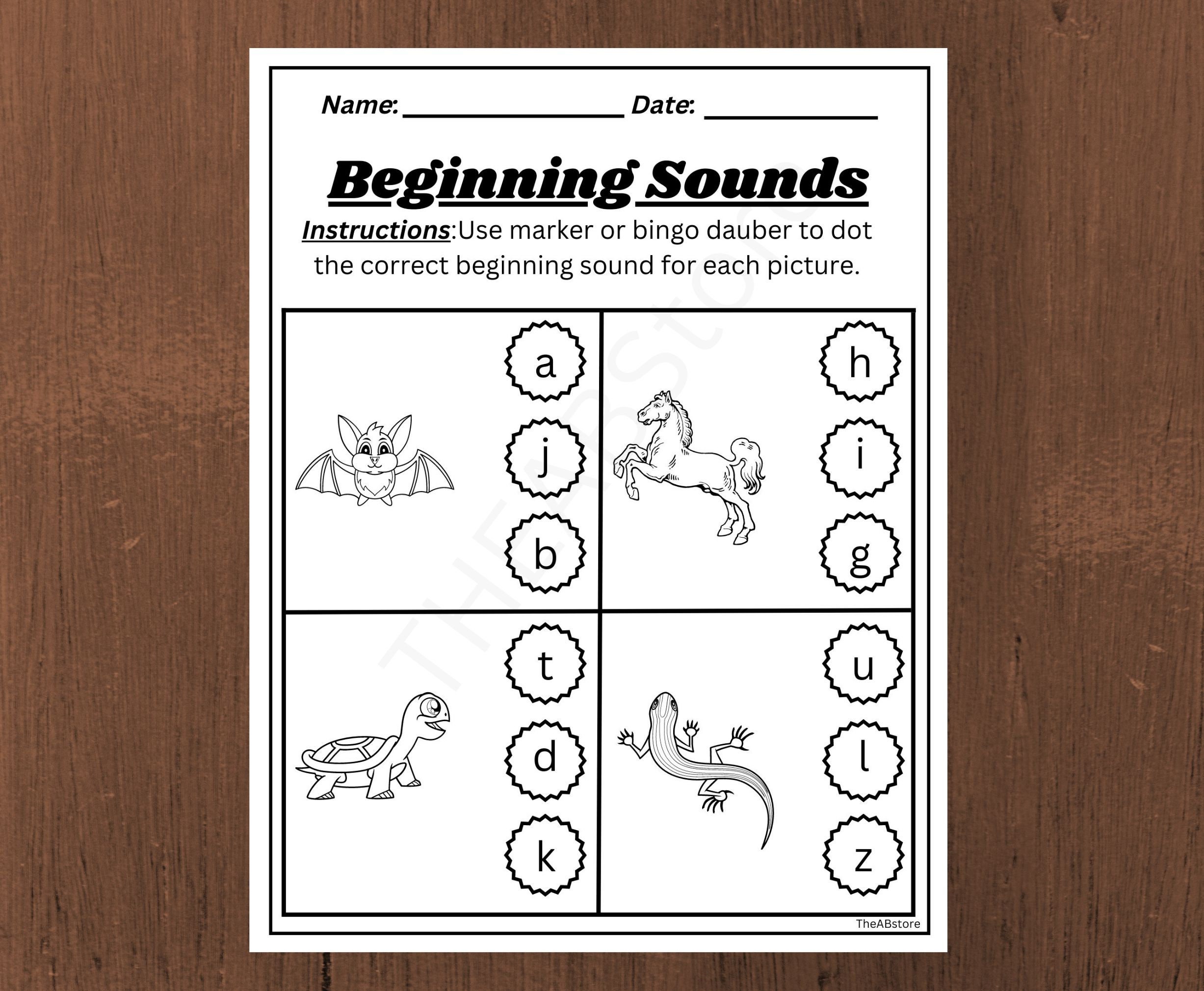 20 Printable Beginning Sounds Worksheets. Preschool-1st Grade Phonics ...