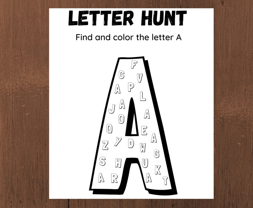 Letter Hunt, Preschool Games, Alphabet Games, Alphabet Activity - Etsy