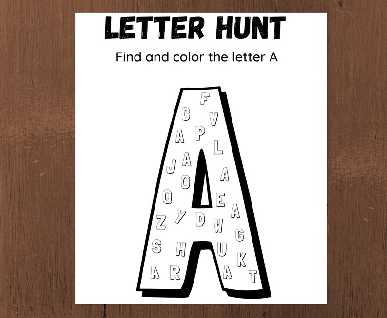 Letter Hunt, Preschool Games, Alphabet Games, Alphabet Activity - Etsy