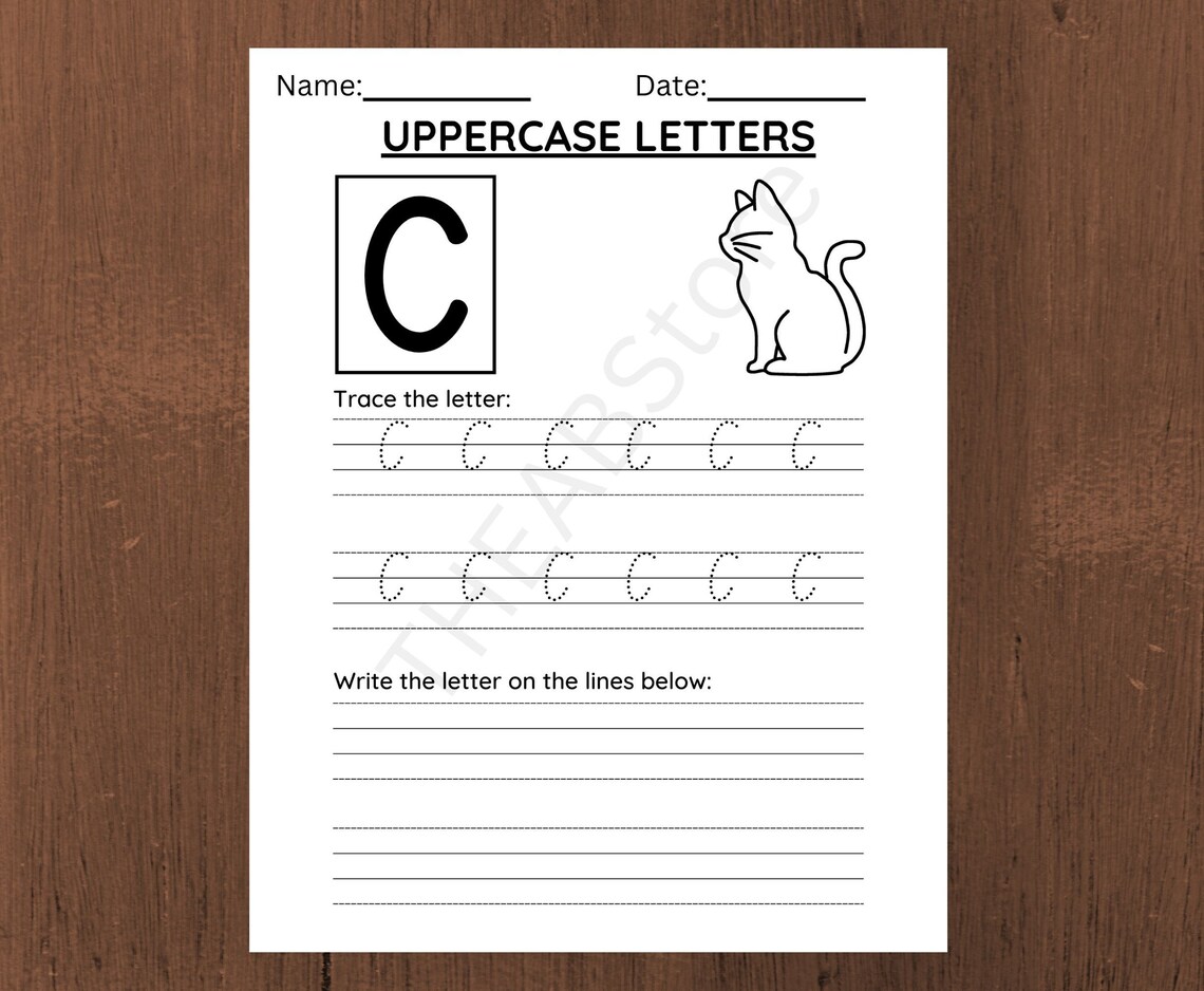 26 Printable Trace the Alphabet Worksheets. Preschool-kdg Phonics,trace ...