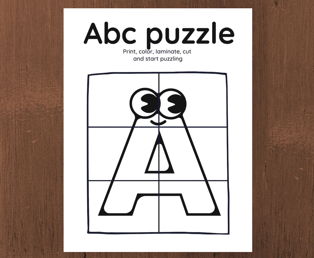 Printable Alphabet Puzzle , Letter Matching Cards, Letter Recognition ...