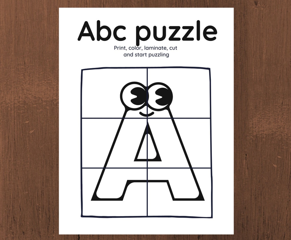 Printable Alphabet Puzzle , Letter Matching Cards, Letter Recognition ...
