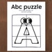 Printable Alphabet Puzzle , Letter Matching Cards, Letter Recognition ...