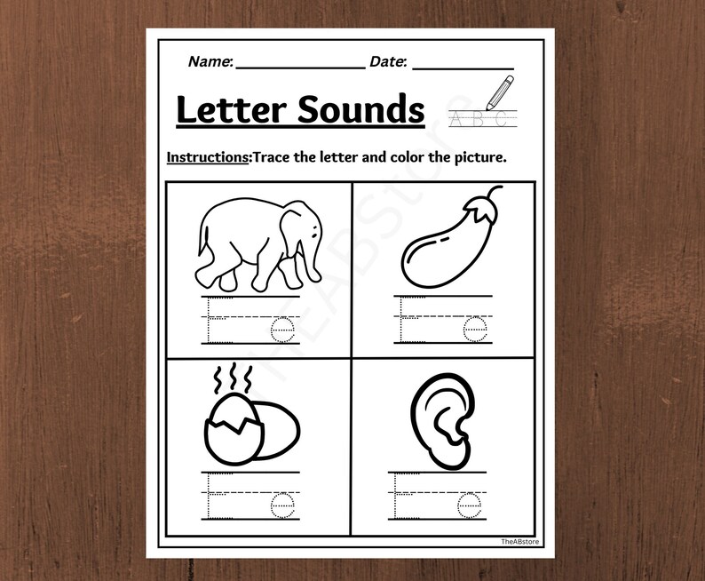 26 Printable Alphabet Letter Sounds Worksheets. Preschool-kdg Phonics ...
