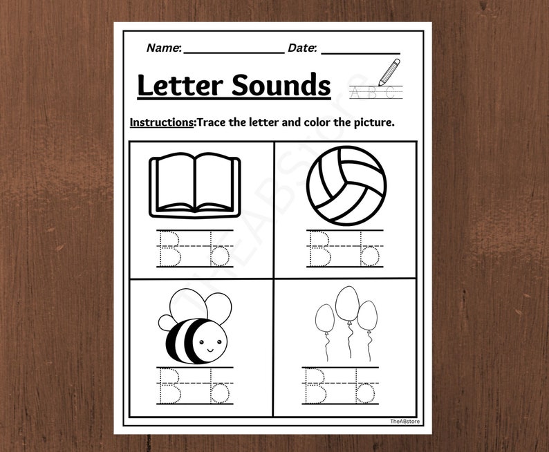 26 Printable Alphabet Letter Sounds Worksheets. Preschool-kdg Phonics ...