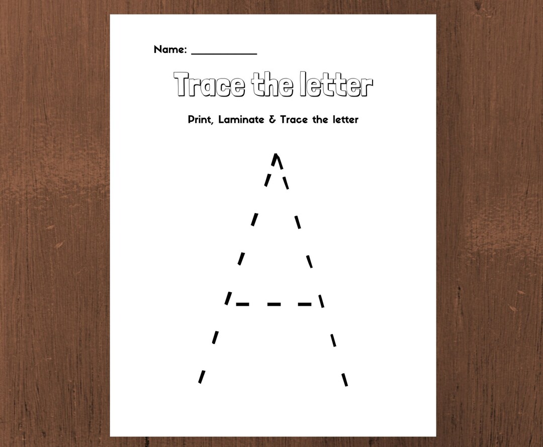 26 Printable Trace the Alphabet Worksheets. Preschool-kdg Phonics. - Etsy