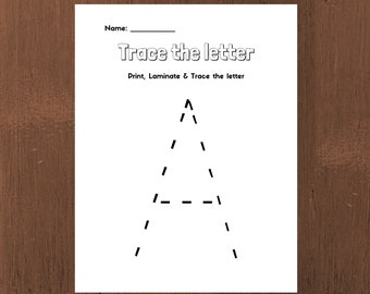 26 Printable Trace the Alphabet Worksheets. Preschool-kdg Phonics - Etsy