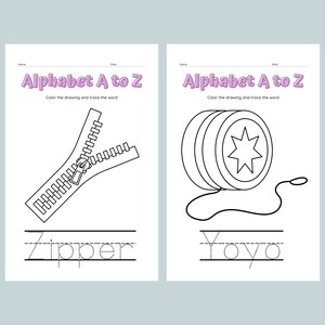 Alphabet Worksheets - Printable - Tracing - Coloring - Homeschool ...
