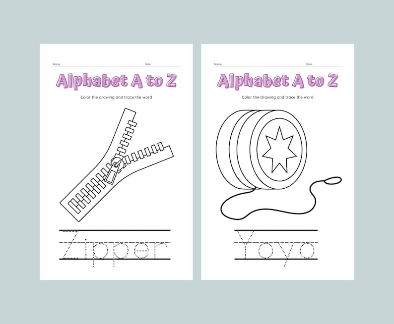 Alphabet Worksheets - Printable - Tracing - Coloring - Homeschool ...