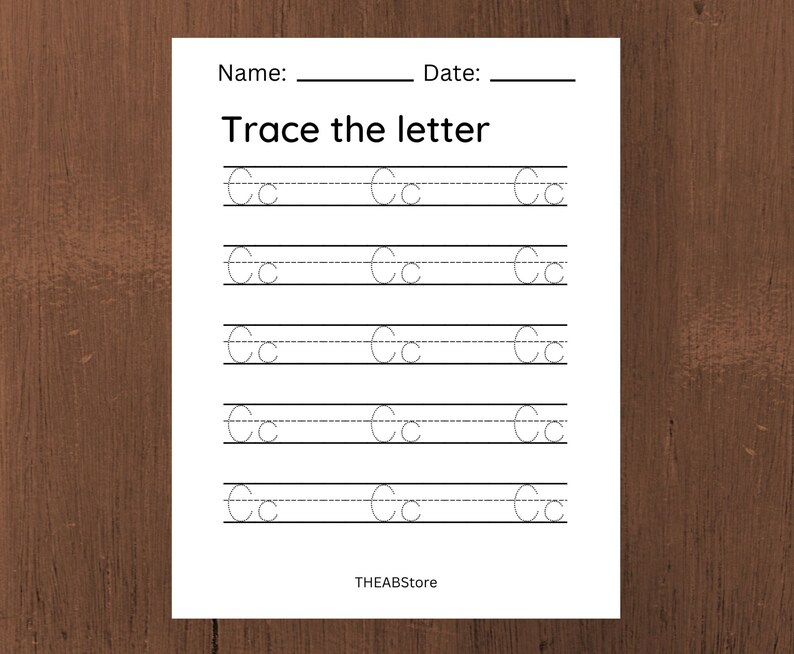 26 Printable Trace the Alphabet Worksheets. Preschool-kdg Phonics - Etsy