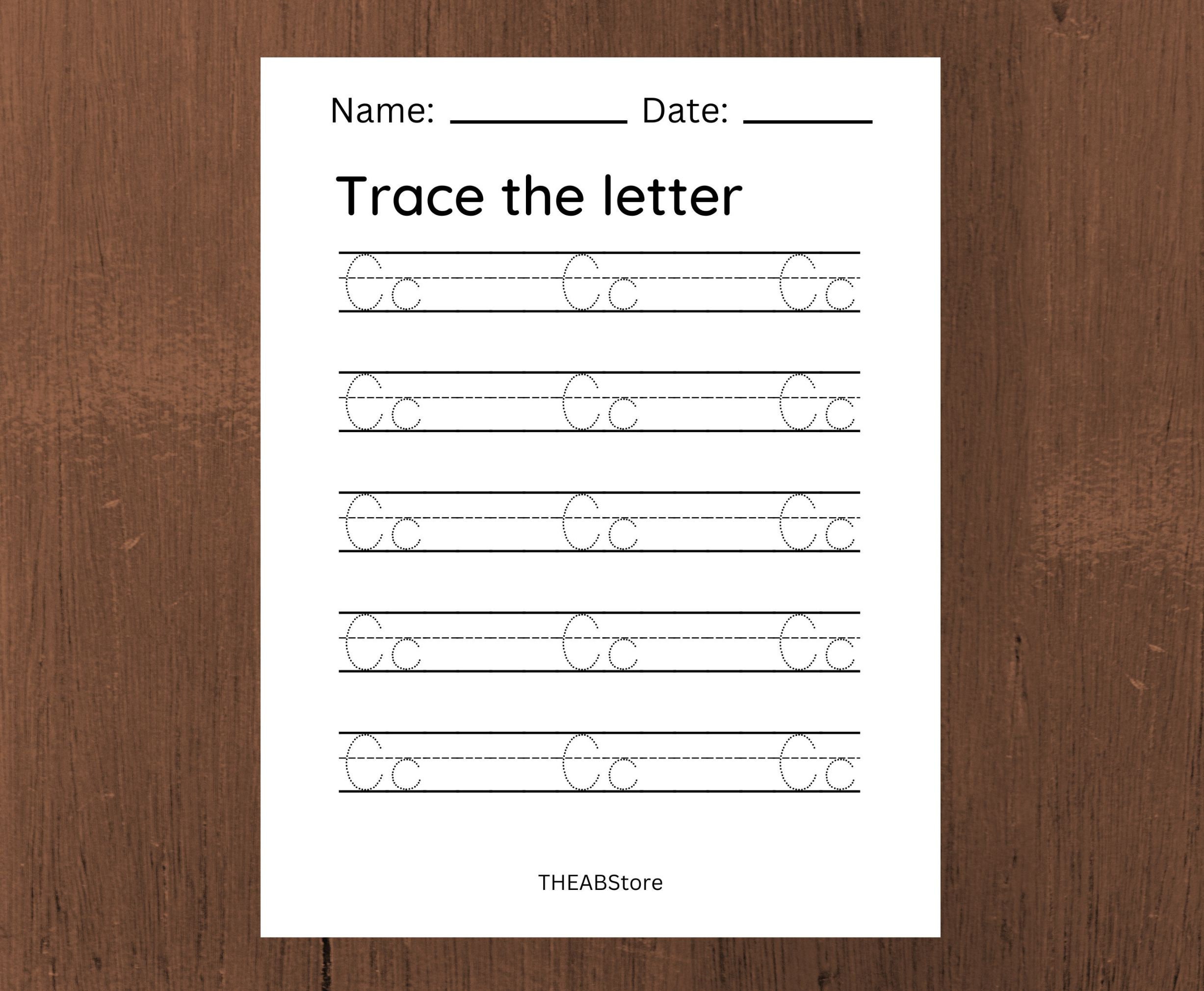 26 Printable Trace the Alphabet Worksheets. Preschool-kdg Phonics - Etsy