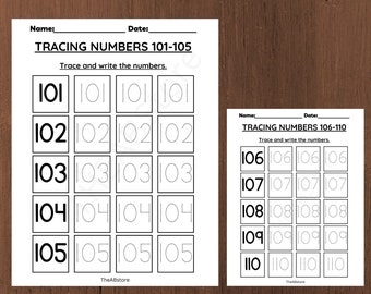 1 to 50 Number Tracing Worksheets, Traceable Numbers, Preschool ...