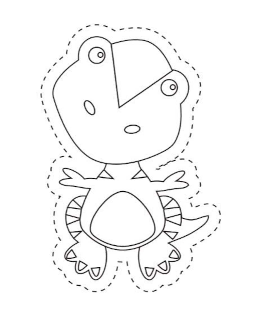 Scissor-skill Dinosaur Coloring Pages --has Dotted Lines to Help Kids ...