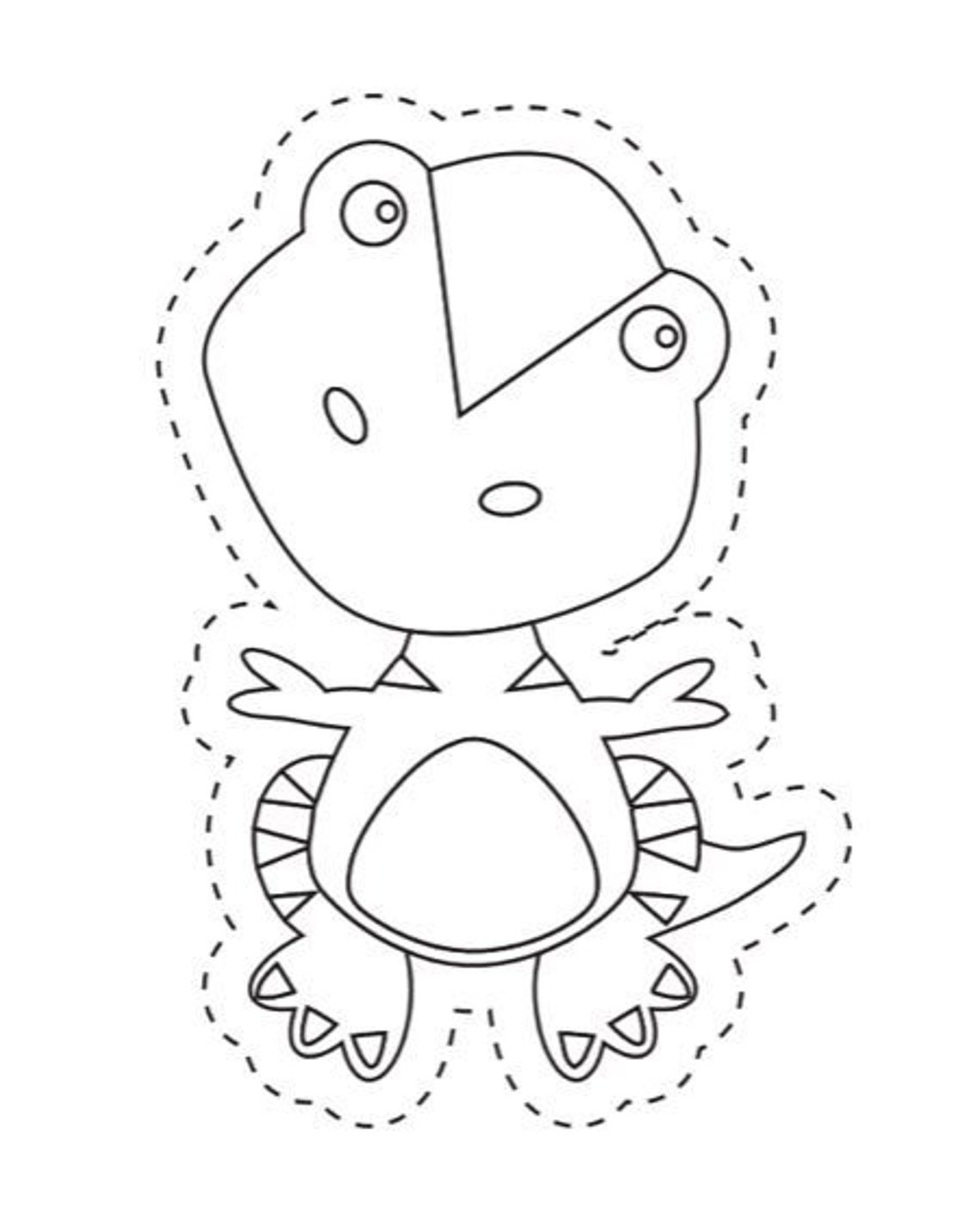 Scissor-skill Dinosaur Coloring Pages --has Dotted Lines to Help Kids ...