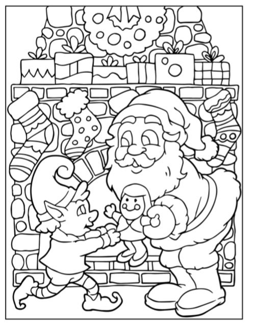 30 Christmas Coloring Pages - Etsy