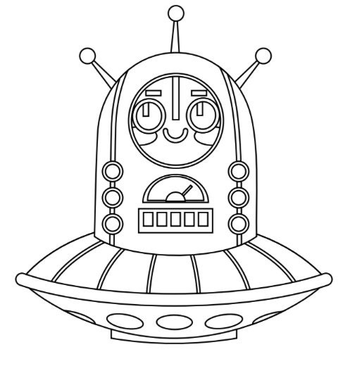 Digital Robot Coloring Pages for Kids; - Etsy