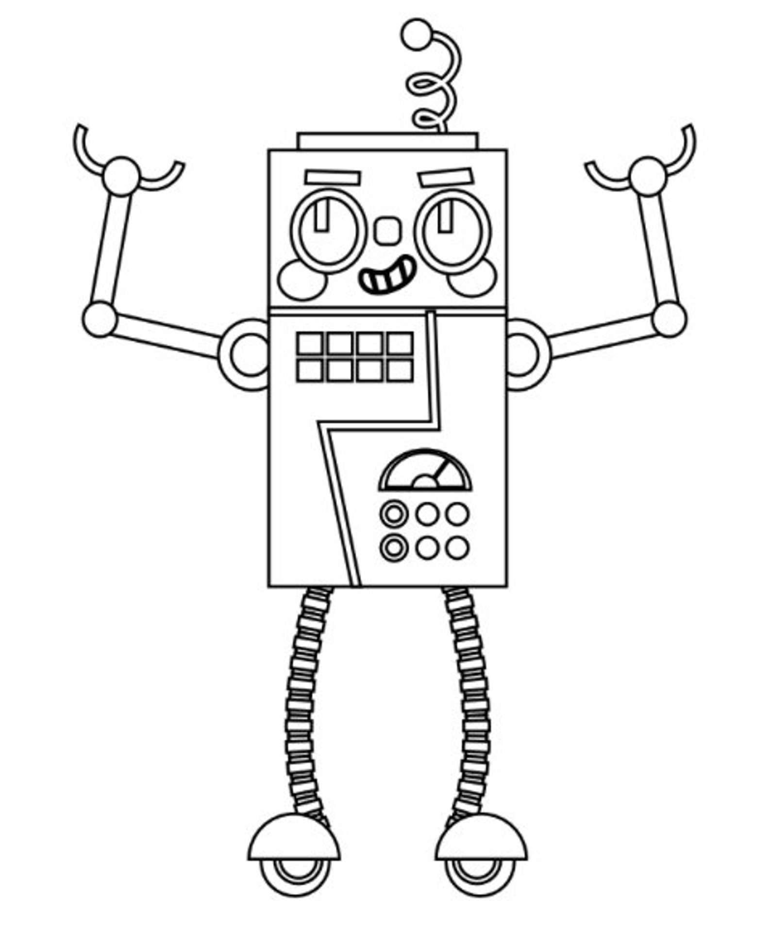Digital Robot Coloring Pages for Kids; - Etsy