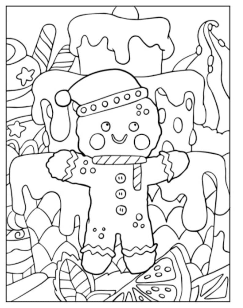 30 Christmas Coloring Pages - Etsy