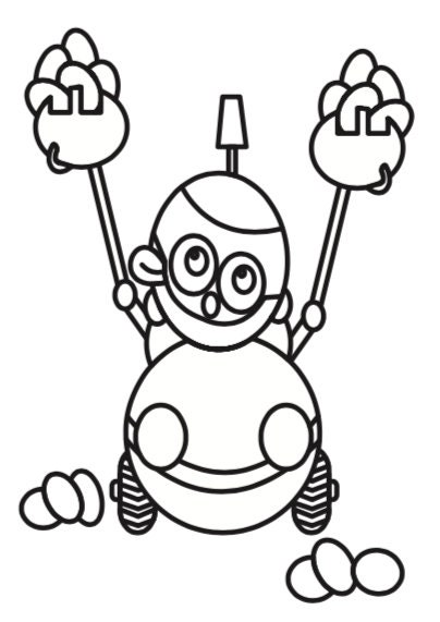 Digital Coloring Book- Robots - Etsy
