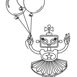 Digital Coloring Book- Robots - Etsy