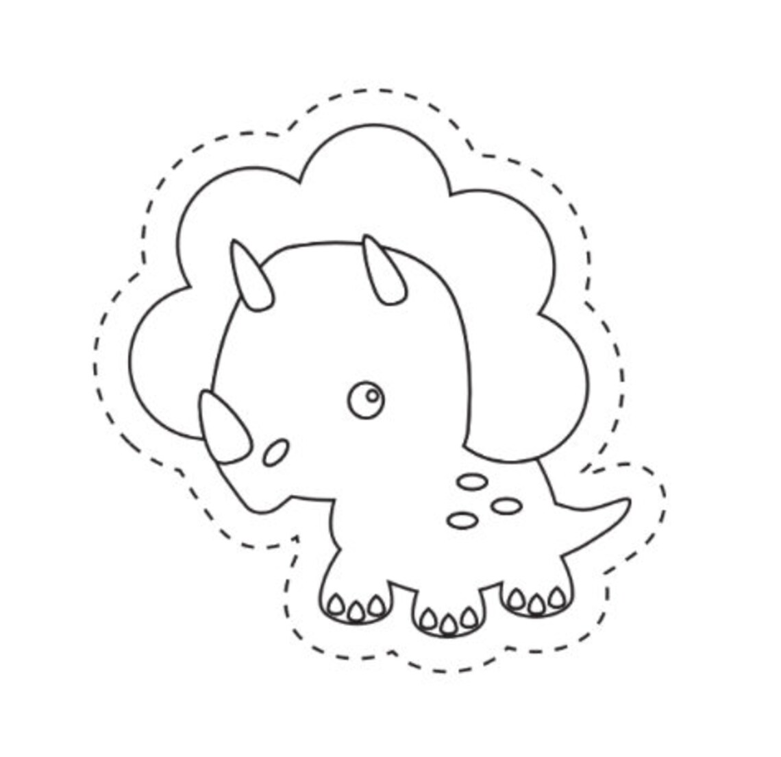 Scissor-skill Dinosaur Coloring Pages --has Dotted Lines to Help Kids ...