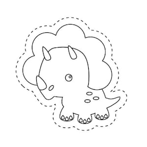 Scissor-skill Dinosaur Coloring Pages --has Dotted Lines to Help Kids ...