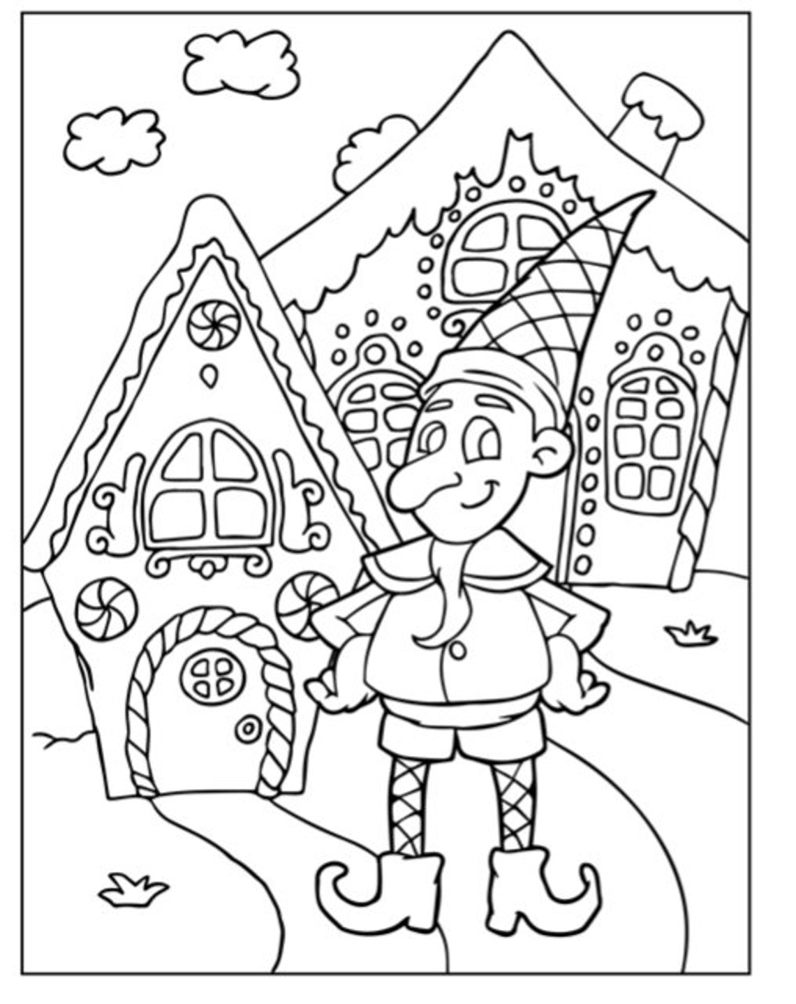 30 Christmas Coloring Pages - Etsy