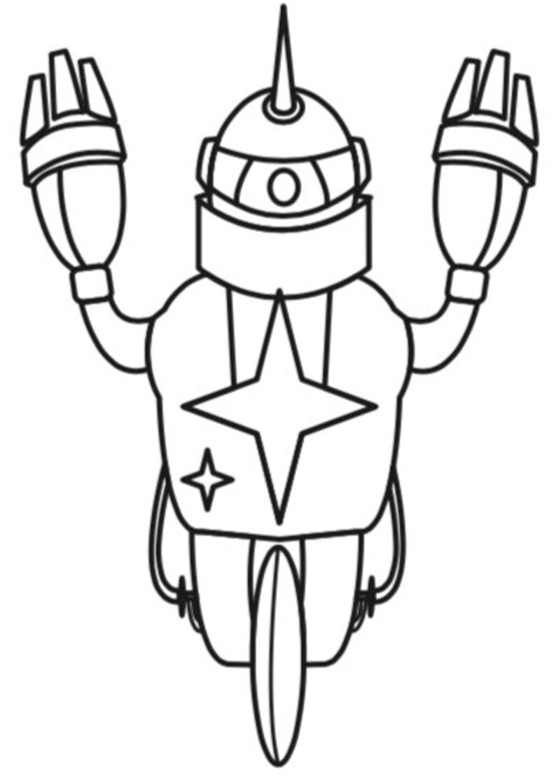 Digital Coloring Book- Robots - Etsy