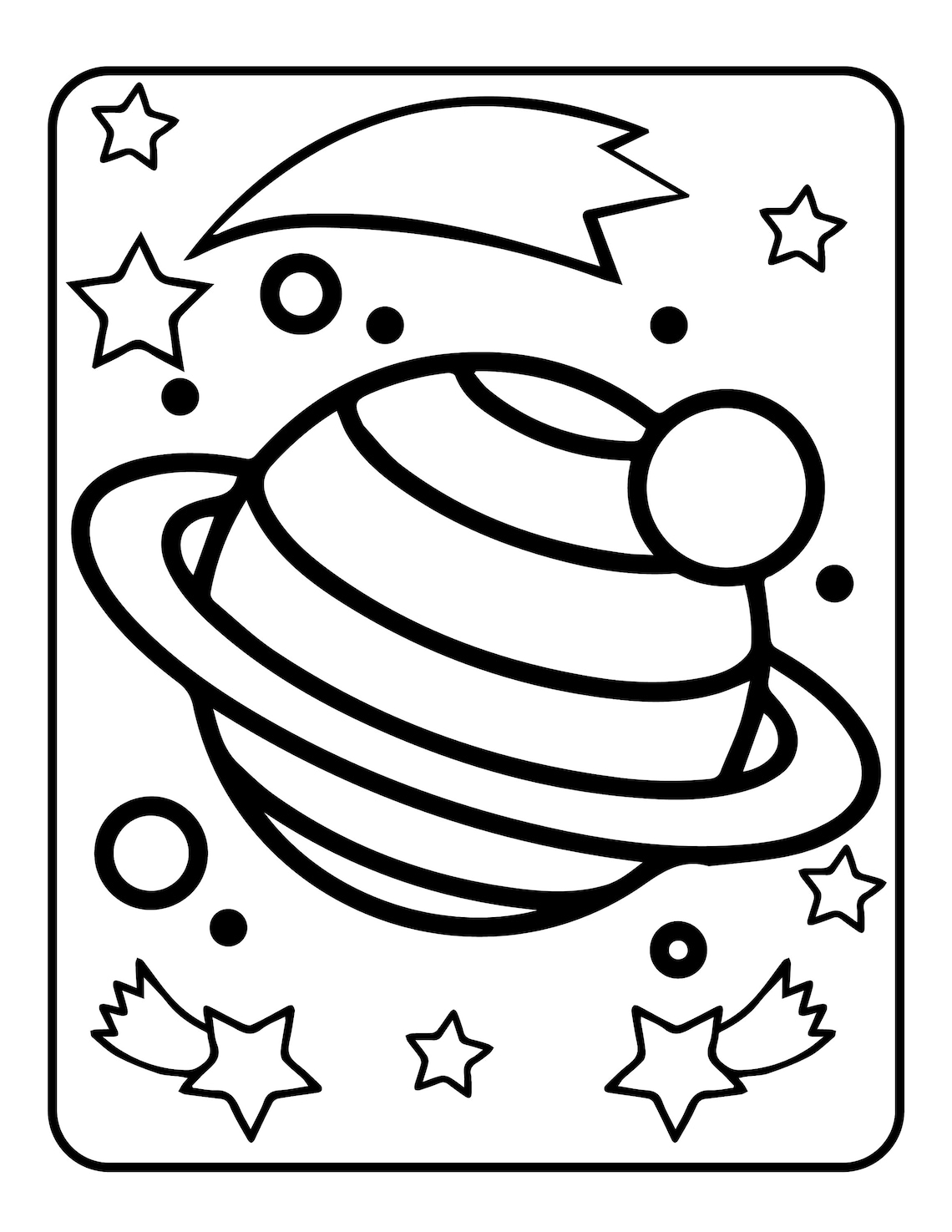 Space Coloring Pages - 20 Themed Space Pages- Astronauts, Planets ...