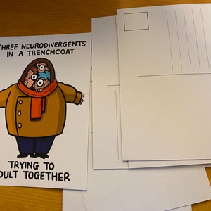 Postcard Pack 3: (9) Art, Print, Neurodiverse, Neurodivergent, Autistic ...