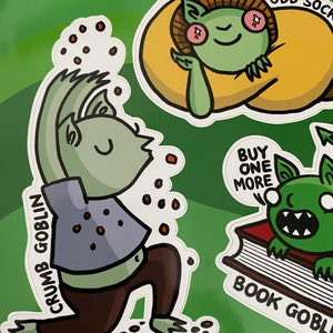 Goblin Sticker Sheet A5: Neurodiversity, Neurodivergent, Collectors ...