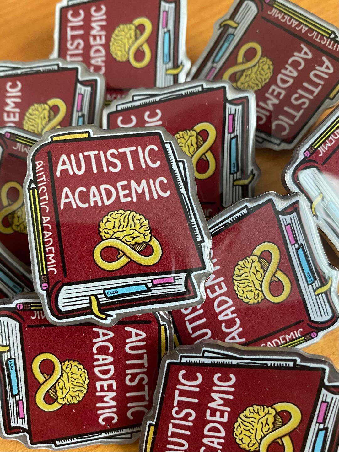 Metal Pin Badge: Autistic Academic - Neurodivergent, Autism, Graduation ...