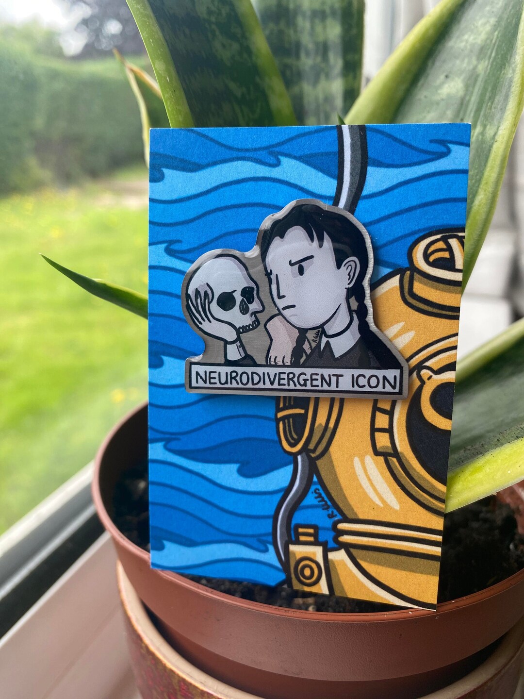 Wednesday Addams Metal Pin Badge: Neurodivergent Icon, Addams Family - Etsy