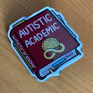 Metal Pin Badge: Autistic Academic Neurodivergent, Autism, Graduation ...