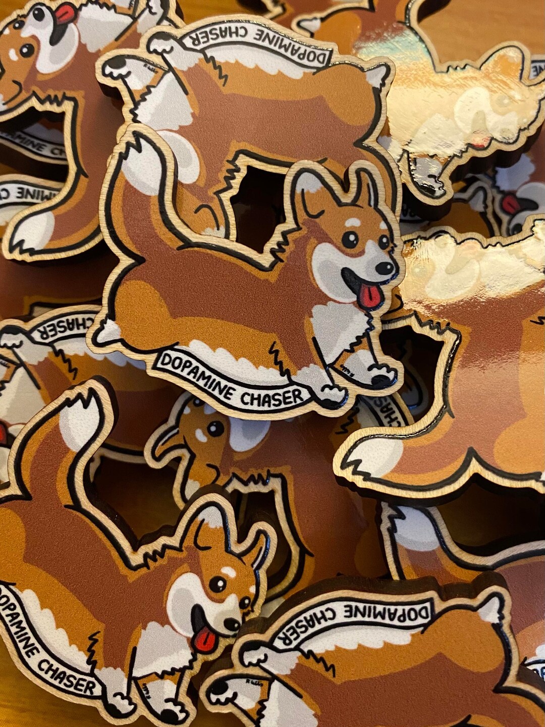 Dopamine Chaser Pin Badge: Wooden Pin, Energetic, ADHD, Audhd ...